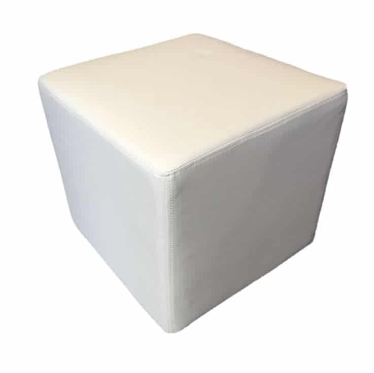 Seating cube in white for hire. Marquee hire | MHC events